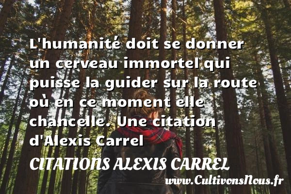 L'humanité doit se donner un cerveau immortel qui puisse la guider sur ...