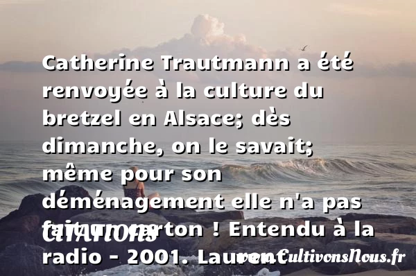 Catherine Trautmann a été renvoyée à la - Citations, Citations Laurent ...