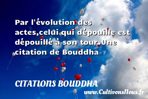 Par l'évolution des actes, - Citations Bouddha - Cultivons nous